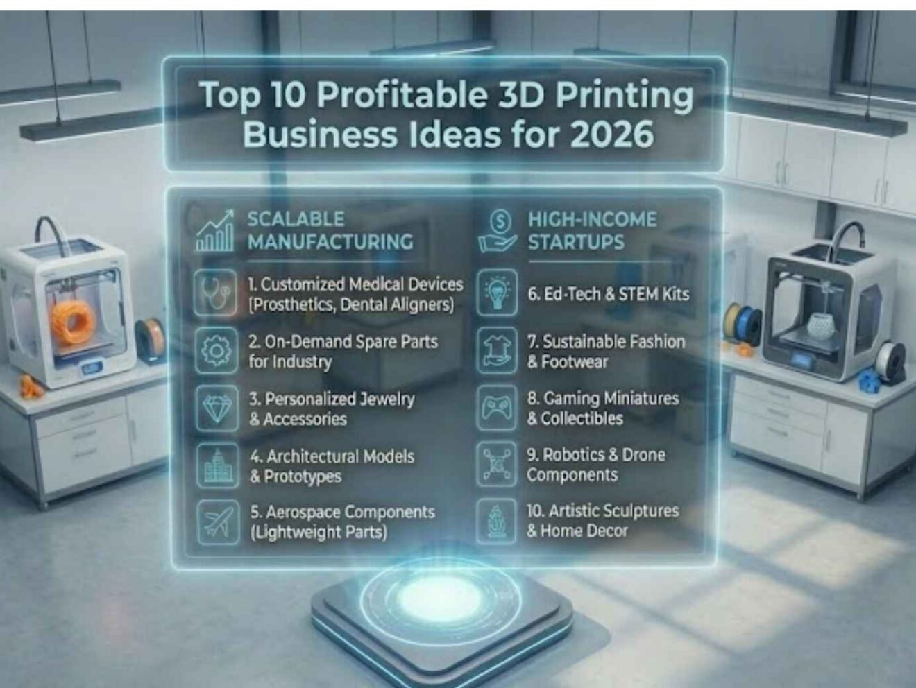 Top 10 Profitable 3d Printing Business Ideas For 2026
